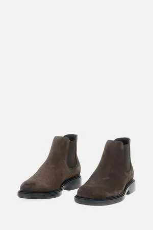 Hogan H704 Chelsea Ankle Boots In Suede