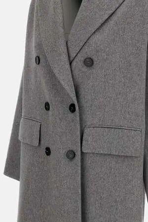 Alberto Biani Medium Length Double-breasted Wool Coat