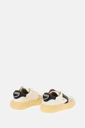 PURAAI Vintage Sneakers In Vegan Leather With Contrast Stitching