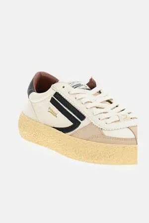 PURAAI Vintage Sneakers In Vegan Leather With Contrast Stitching