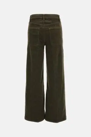 FRAME Le Slim Palazzo Corduroy Trousers - Green