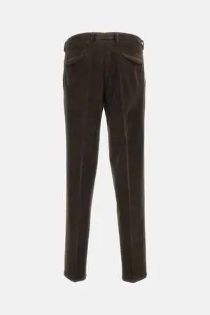 BRIGLIA 1949 Corduroy Stretch Tencel Cotton Pants - Brown