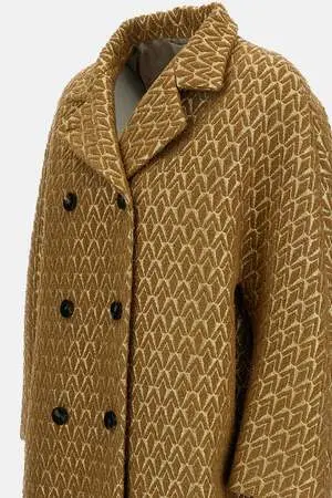 Alberto Biani Double-breasted Jacquard Coat