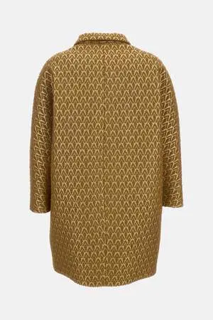 Alberto Biani Double-breasted Jacquard Coat - Oro