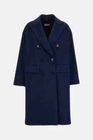 Alberto Biani Double-breasted Wool Coat - Blu