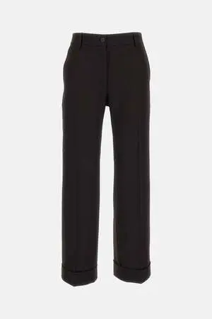 Alberto Biani Charlie Trouser Tailored Wool - Marrone