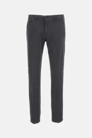 BRIGLIA 1949 Gray Cotton Stretch Trousers - Grigio