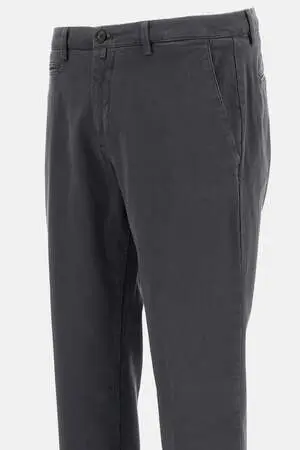 BRIGLIA 1949 Gray Cotton Stretch Trousers - Grigio