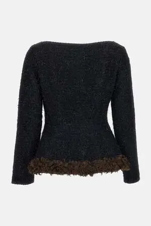 Simone Rocha Sculpted Faux Fur Jacket