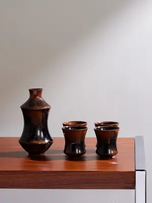 HOUSEPLANT Ceramic Sake Set - Brown