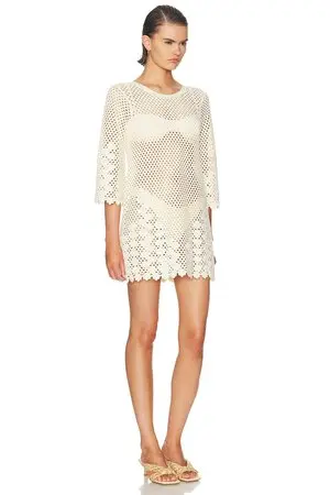 Posse Saskia Dress Crochet Knit - Ivory
