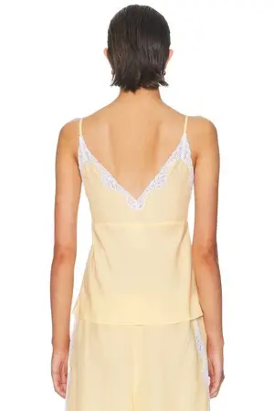 Posse Tabitha Lace Trim Top - Buttermilk