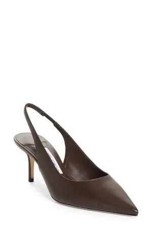 JIMMY CHOO Love Pointed Toe Slingback Pump - Chocolate