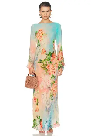Hemant & Nandita Double Layer Maxi Dress - Multi