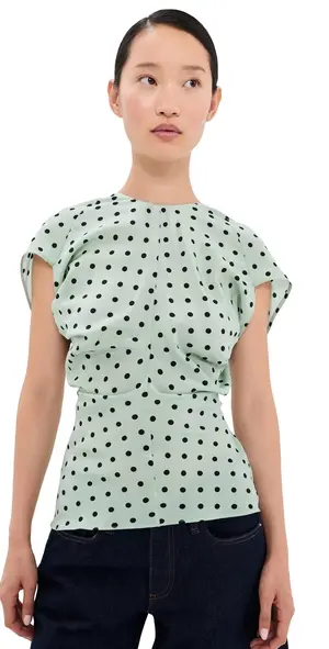 Marni Polka Dot Blouse - Mint
