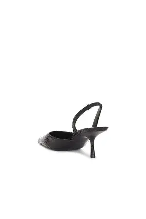 Saint Laurent Marida Python Slingback Pumps - Nero