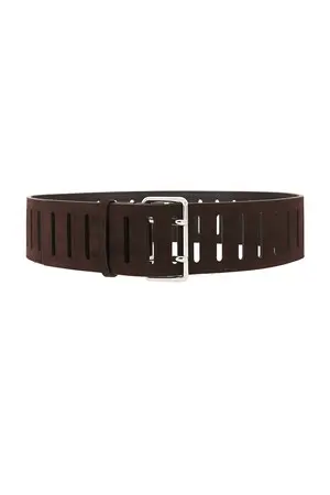 Alaïa Wide Suede Belt - Bordeaux