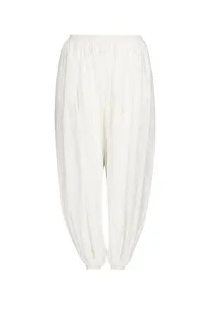 Alaïa Balloon Openwork Pant In White - Blanc