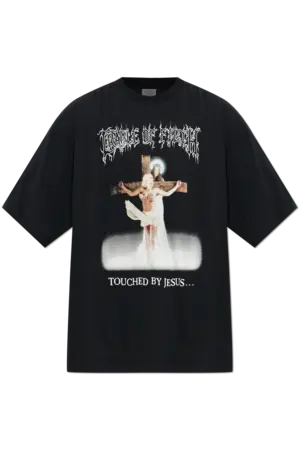 Vetements T-shirt With Colorful Print - Black