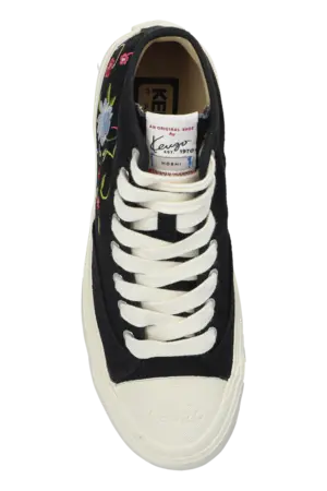 Kenzo Hoshi High Top Sneakers With Floral Embroidery