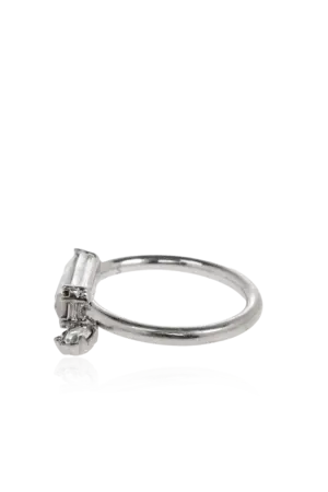 JIL SANDER Ring With Shimmering Crystals