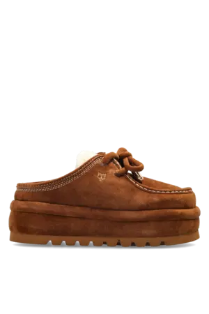 NAKED WOLFE Suede Platform Shoes 'blizzard - Brown