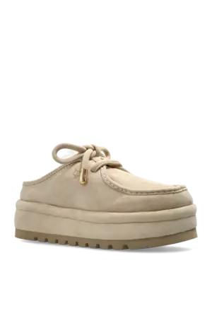 NAKED WOLFE Suede Platform Shoes 'blizzard
