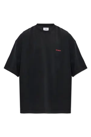 Vetements T-shirt With Printed Logo - Black