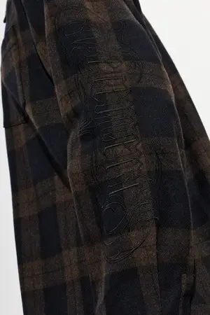Vetements Wool Shirt With Plaid Pattern