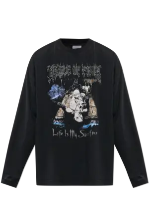 Vetements Long Sleeve T-shirt - Black