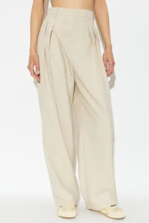 Bottega Veneta Wool Trousers With A Pinstripe Pattern