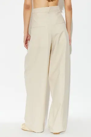Bottega Veneta Wool Trousers With A Pinstripe Pattern