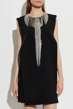 Sportmax Festoso Crystal Embellished Sleeveless Mini Dress