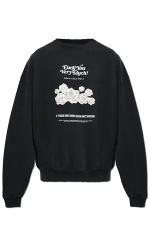 Vetements Sweatshirt With Print - Black
