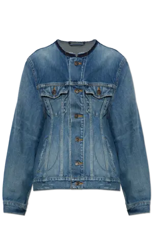 Balenciaga Denim Jacket With Raw-edge Finish