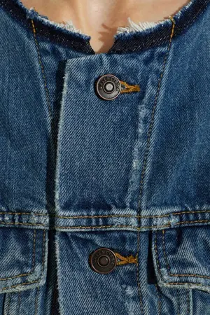 Balenciaga Denim Jacket With Raw-edge Finish