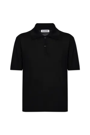 JIL SANDER Wool Polo - Black
