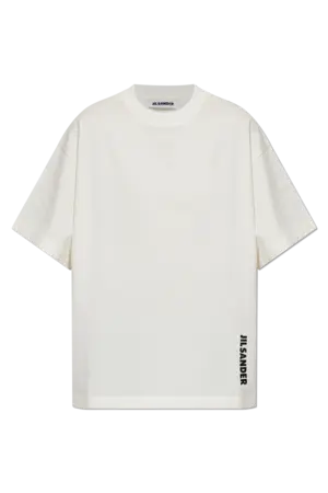 JIL SANDER T-shirt With Printed Logo - Cream