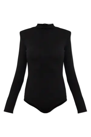 JIL SANDER Wool Bodysuit With Long Sleeves - Black