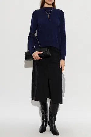 JIL SANDER Blue Cashmere Sweater With Open Back