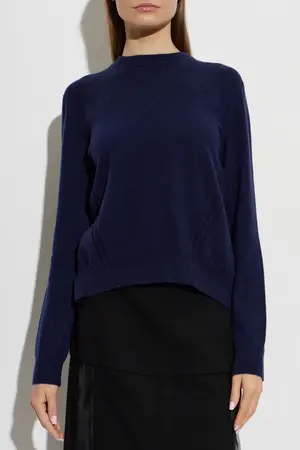 JIL SANDER Blue Cashmere Sweater With Open Back