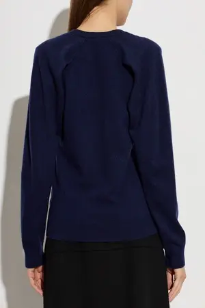 JIL SANDER Blue Cashmere Sweater With Slits