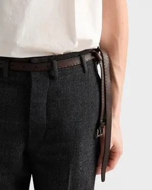 Prada Antiqued Leather Belt