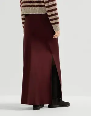 Brunello Cucinelli Fluid Bias-cut Maxi Skirt - Wine