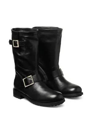 JIMMY CHOO Leather Biker Boots