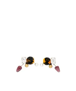 Dries Van Noten Handmade Crystal-embellished Earrings - Multi-color