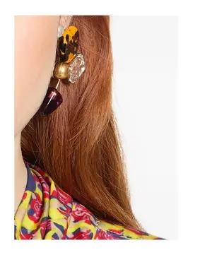 Dries Van Noten Asymmetric Cluster Earrings