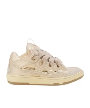 LANVIN Curb Lace-up Sneakers - Yellow