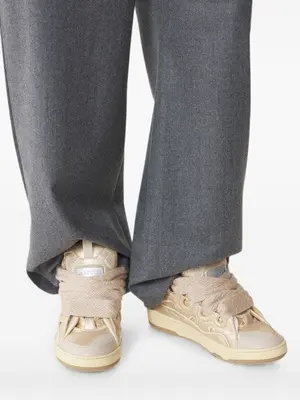 LANVIN Curb Lace-up Sneakers - Yellow