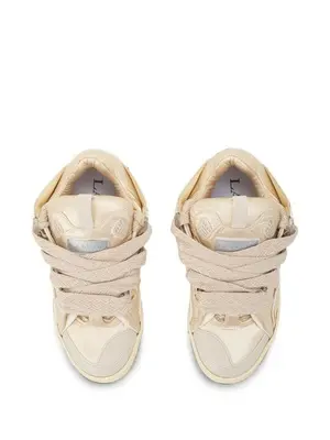 LANVIN Curb Lace-up Sneakers - Yellow